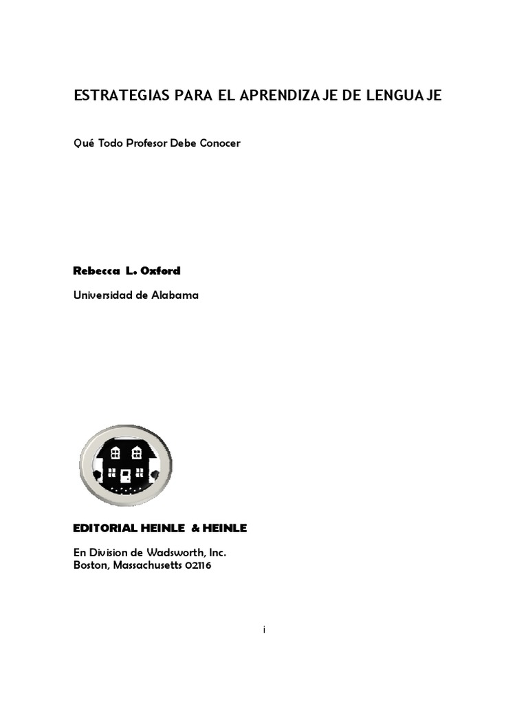 Estrategias para El Aprendizaje de Lenguaje PDF | PDF | Aquisición de ...