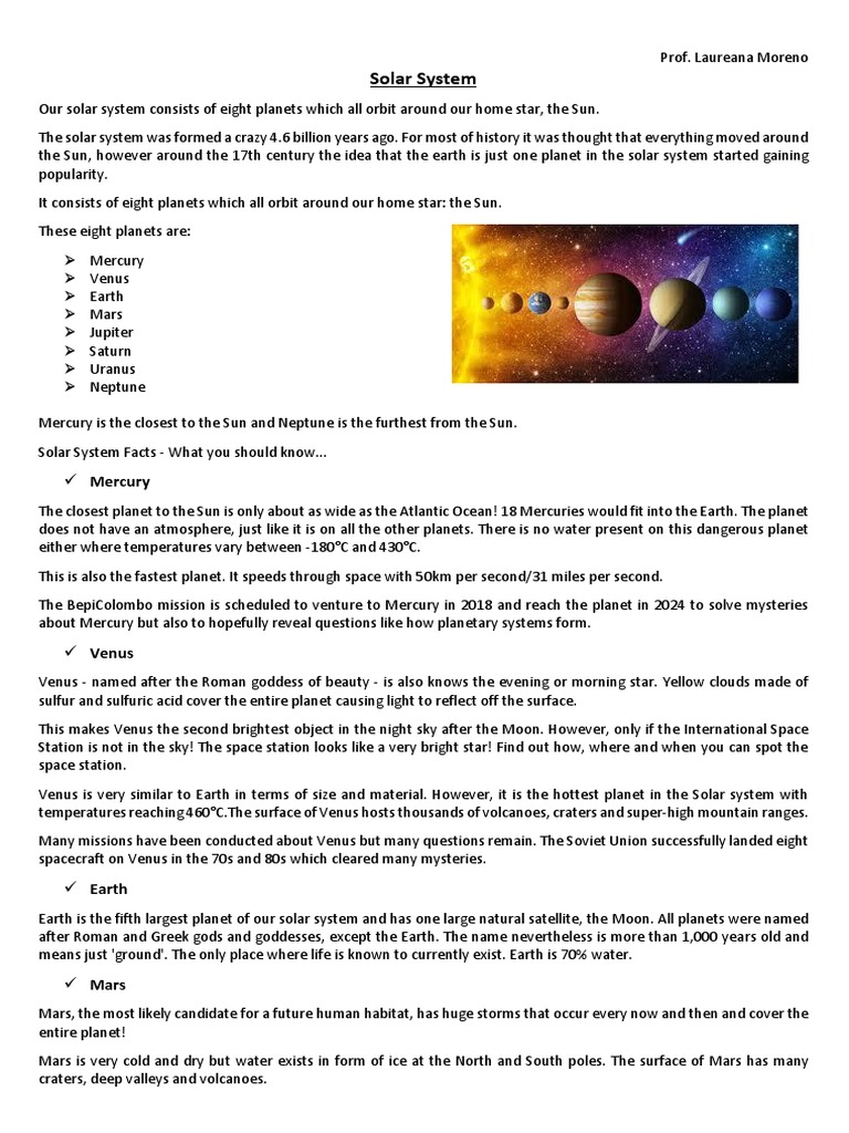 Solar System: Mercury | PDF | Saturn | Planets