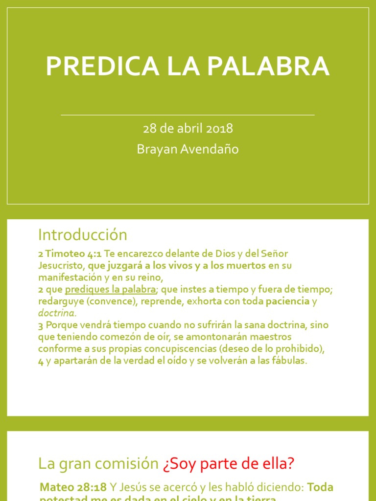 Predica La Palabra | PDF | Evangelios | Jesús