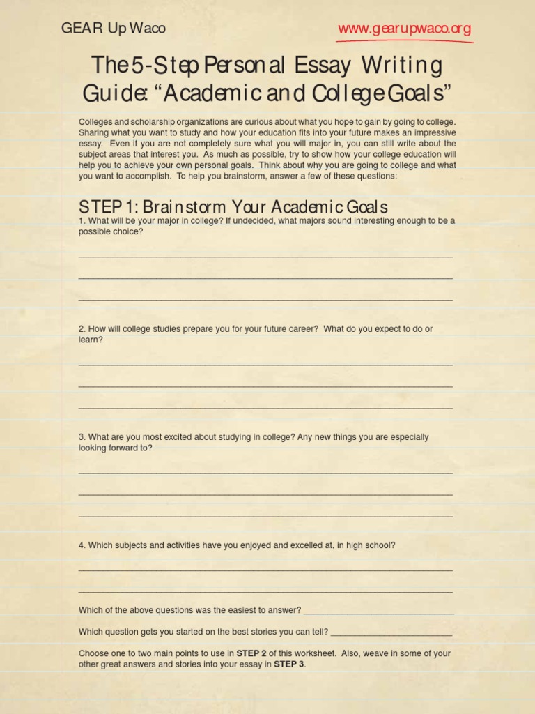 Academic College Goals - Indd PDF | PDF | Essays | Cognition