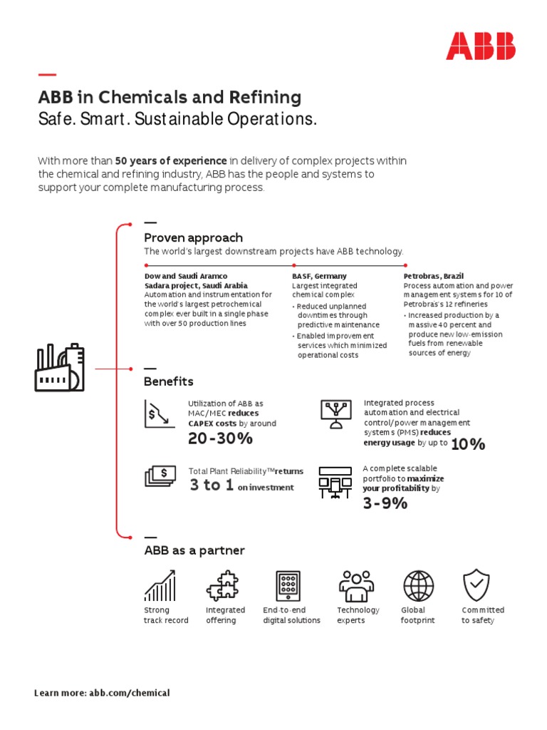 ABB Chemicals and Refining Infographic | PDF | Oil Refinery | Automation