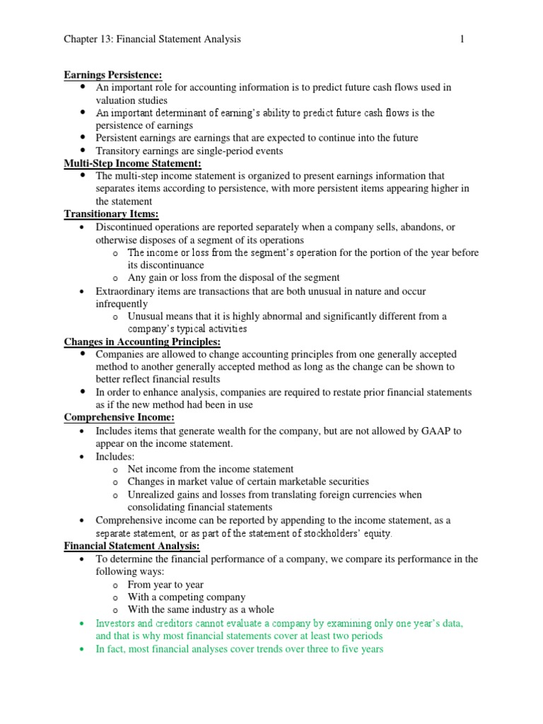 Lecture 12 - Chapter 12 - Financial Statement Analysis | PDF | Revenue ...