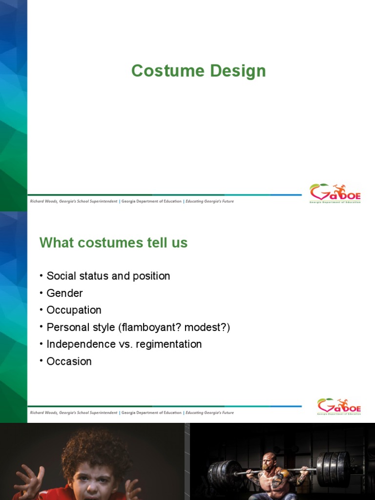 Edited Costume Design PowerPoint | PDF | Costume | Clothing