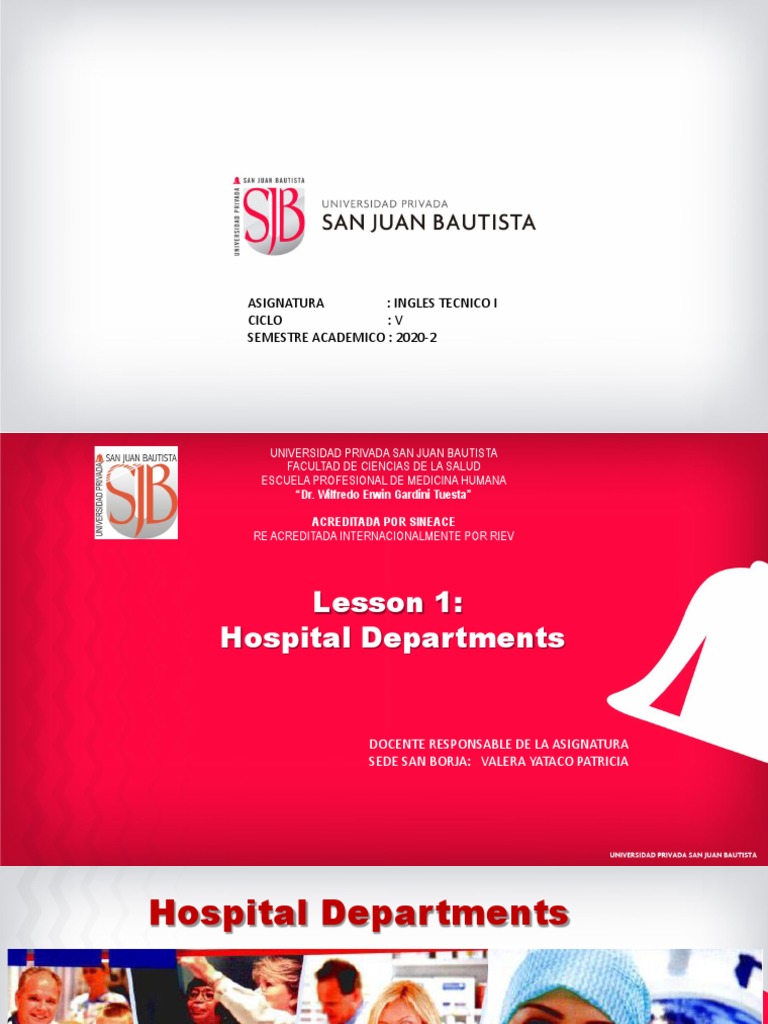 Lesson 1 - Hospital Departments-Staff-Equipment | PDF | Radiology ...