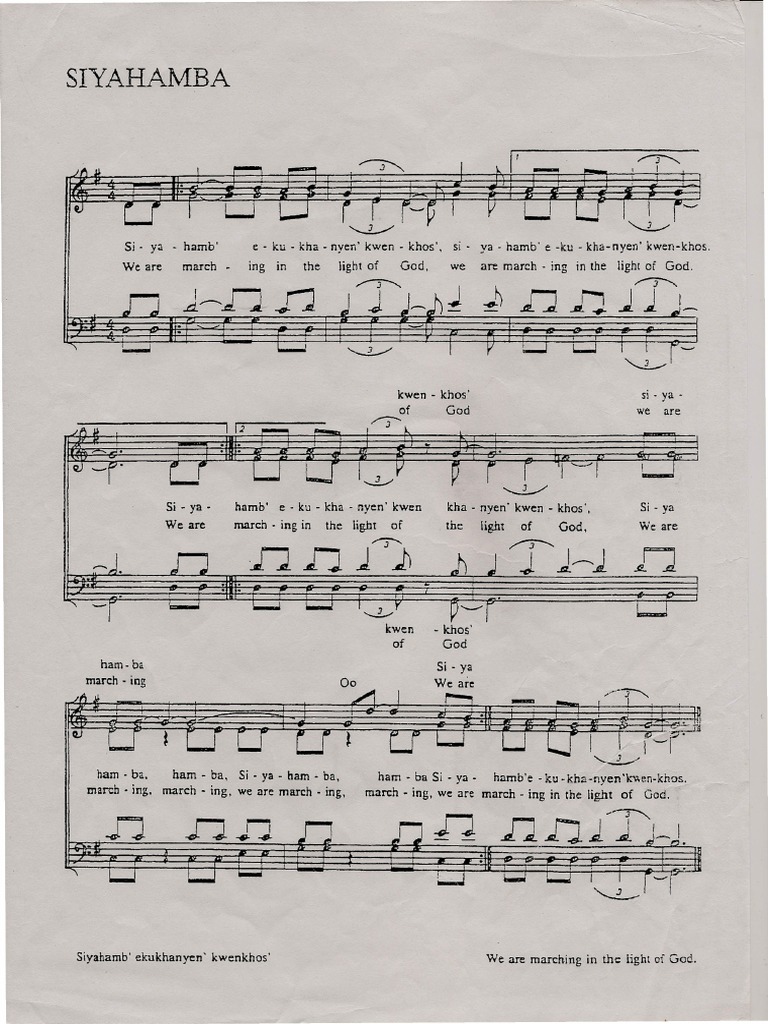 Siyahamba: Si - Ya - Hamb | PDF