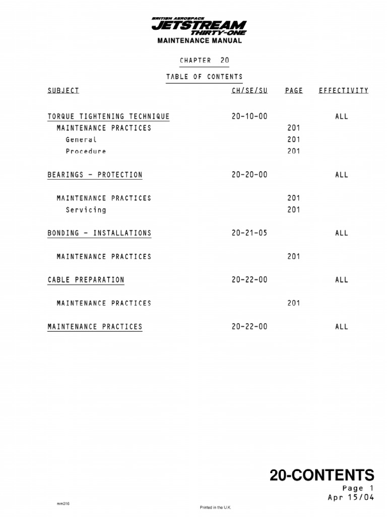 20 Standard Practices Airframe | PDF