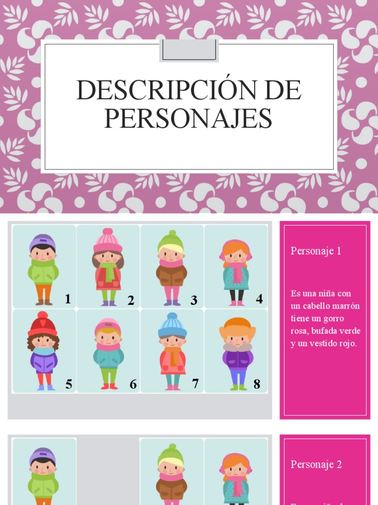 Descripción de Personajes | PDF