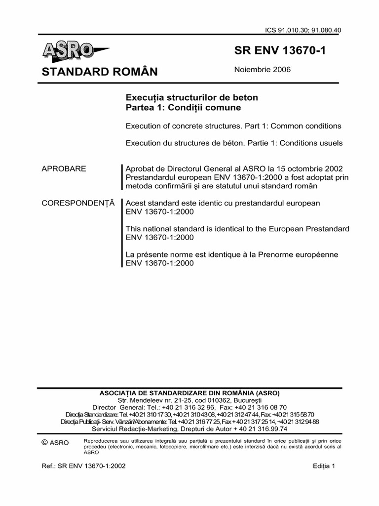 SR en 13670-1 PDF | PDF