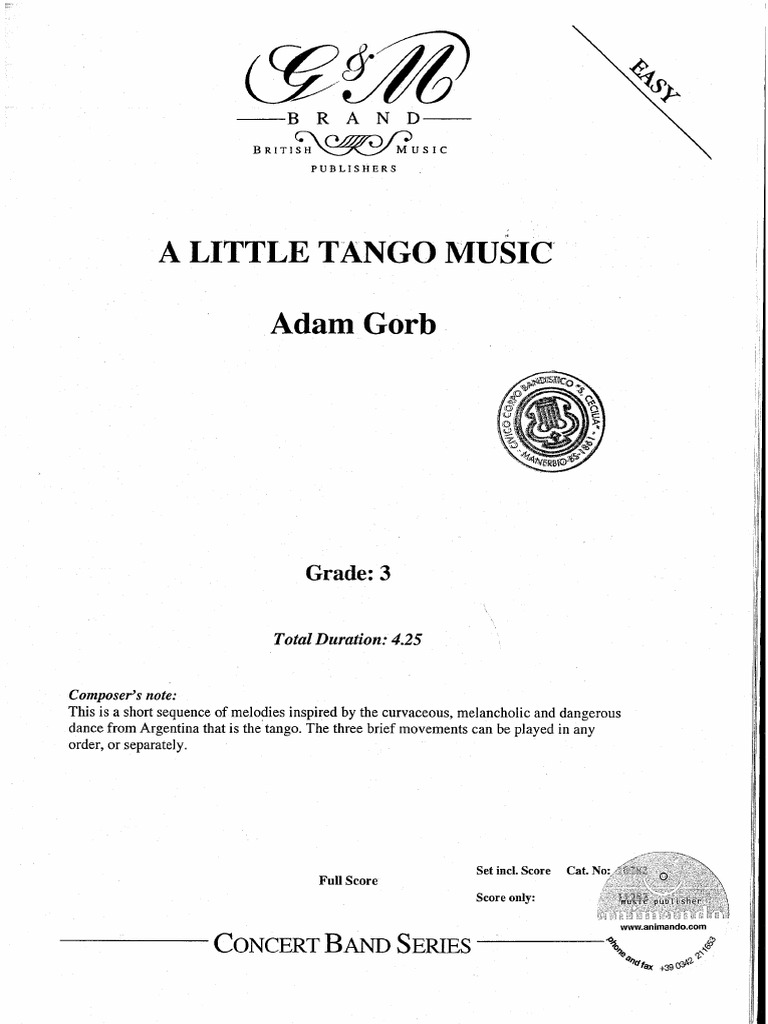 A Little Tango Music - Adam Gorb | PDF