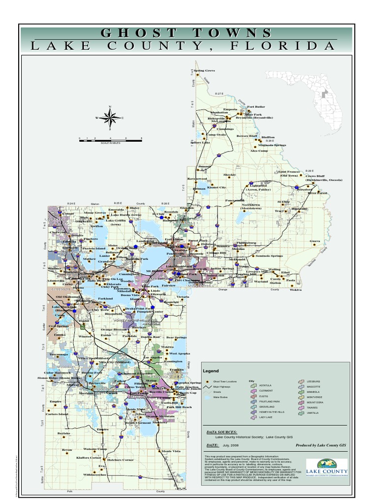 Map Of Lake County Florida Cities