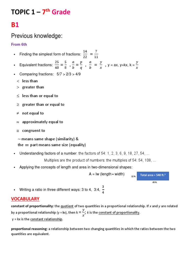 Topic 1 | PDF | Ratio | Fraction (Mathematics)