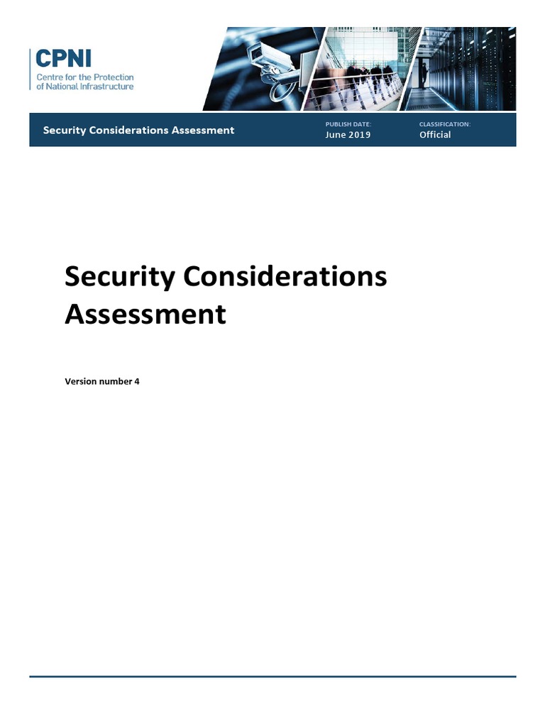 Security Considerations Assessment | PDF | Vulnerability (Computing ...