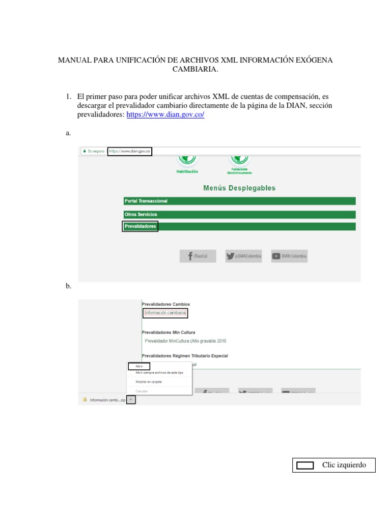 Unificación de Archivos XML Exógena DIAN | PDF | Informática y ...