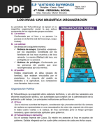 Organización Social Del Imperio Incaico para Segundo Grado de Primaria | PDF | Imperio Inca ...