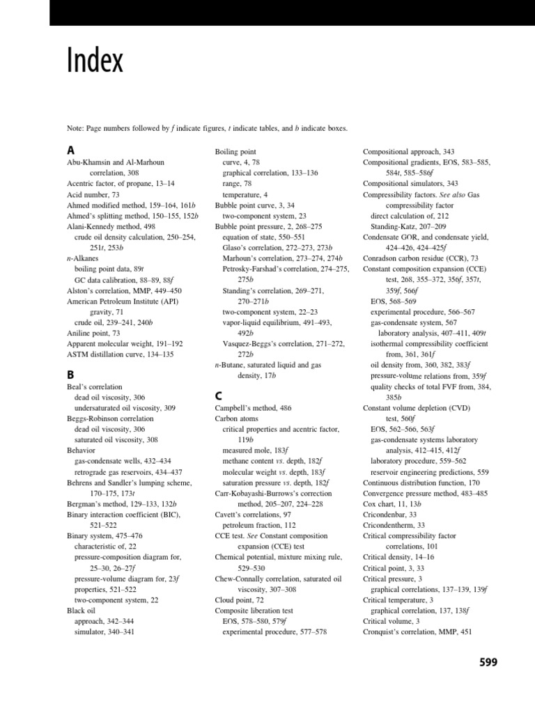 Index - 2016 - Equations of State and PVT Analysis | PDF | Gases ...
