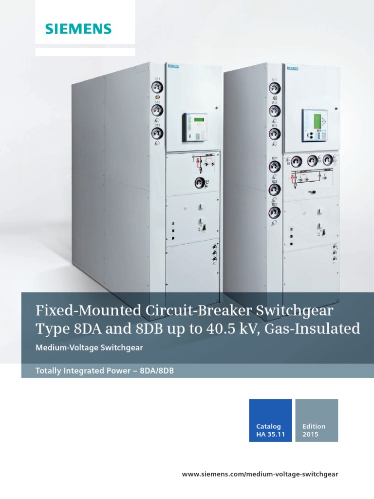 Siemens 8DA10 | PDF | High Voltage | Components