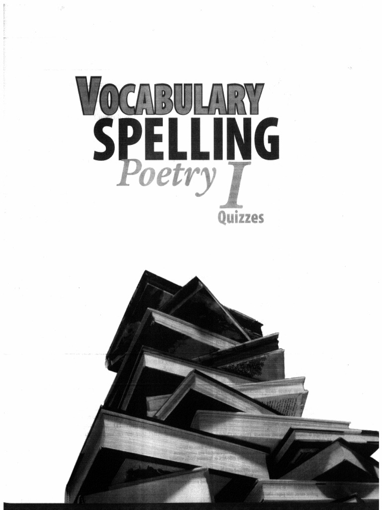 3 Vocabulary Spelling Poetry I Quizzes | PDF