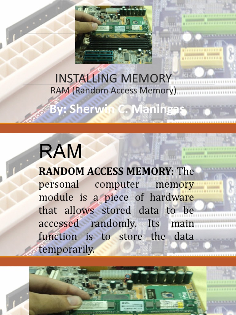 Installing Memory Ram Random Access Memory Pdf