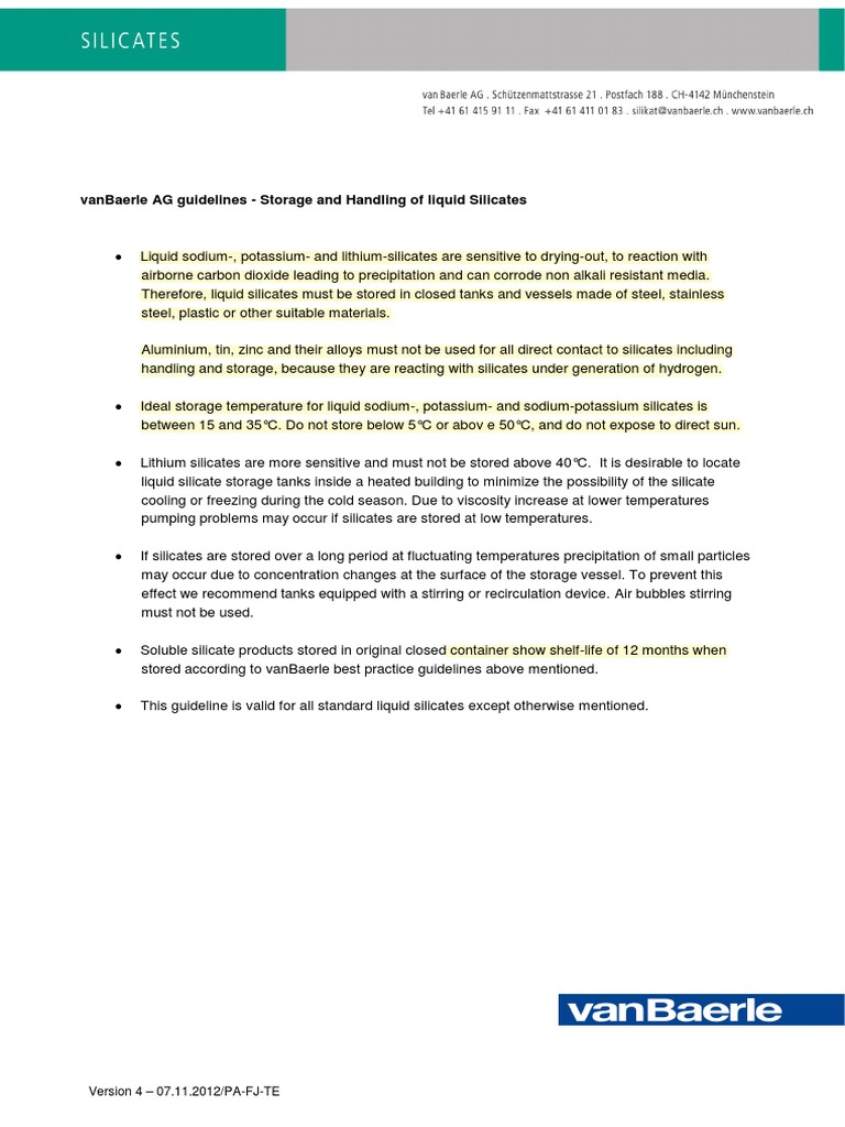 Storage - Guideline - Storing Guidlines | PDF