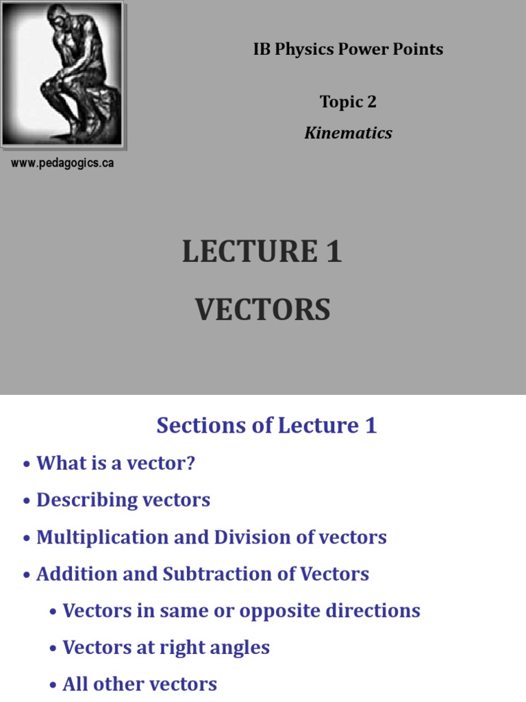 Vectors: IB Physics Power Points Topic 2 | PDF | Euclidean Vector | Mechanics