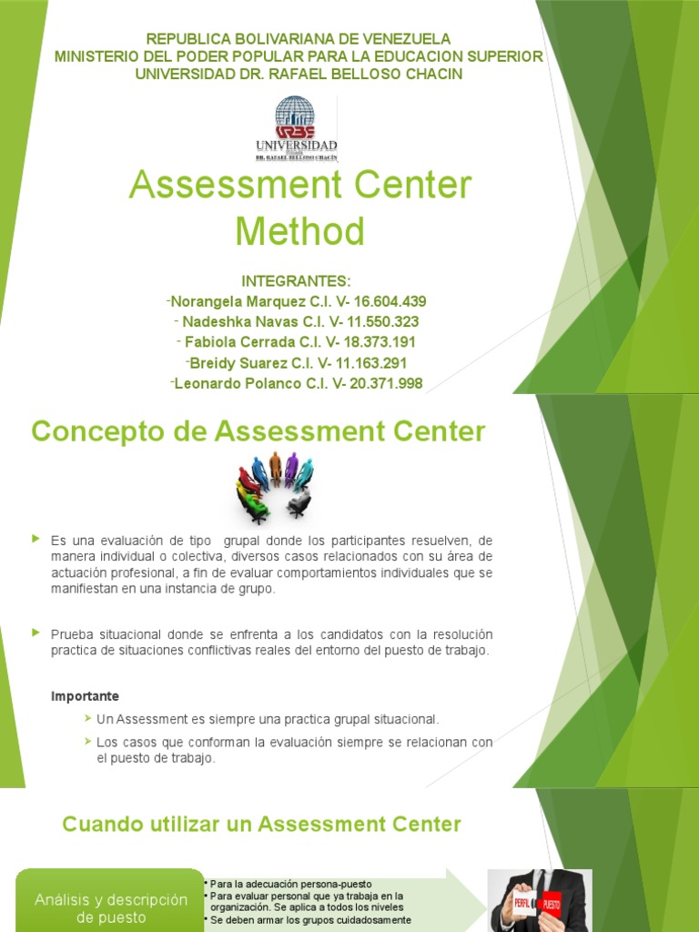Assessment Center Method DEF | PDF | Diseño | Planificación