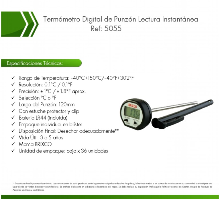 Termometro Digital-Punzon | PDF