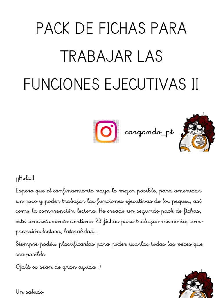 Pack Fichas Funciones Ejecutivas 2 | PDF | Color