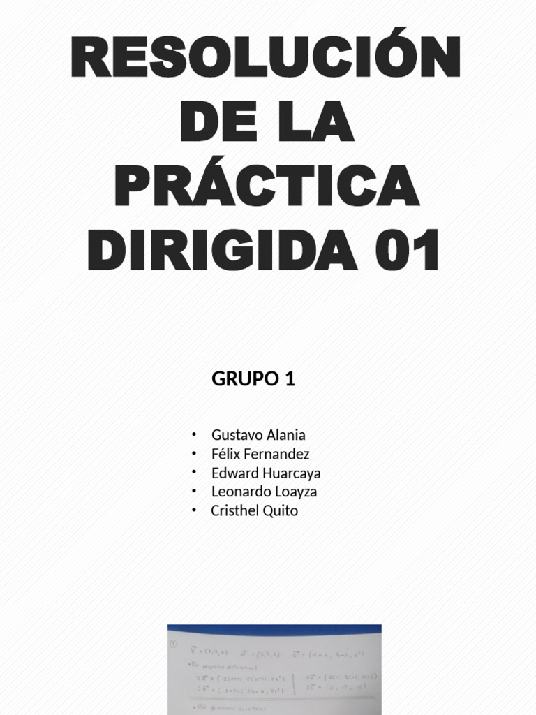 RESOLUCIÓN DE LA PRÁCTICA DIRIGIDA 01 Matematica Basica UNMSM | PDF