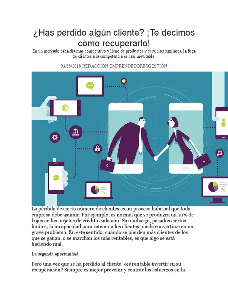 Estrategias para Recuperar Clientes Perdidos | PDF | Cliente | Marketing