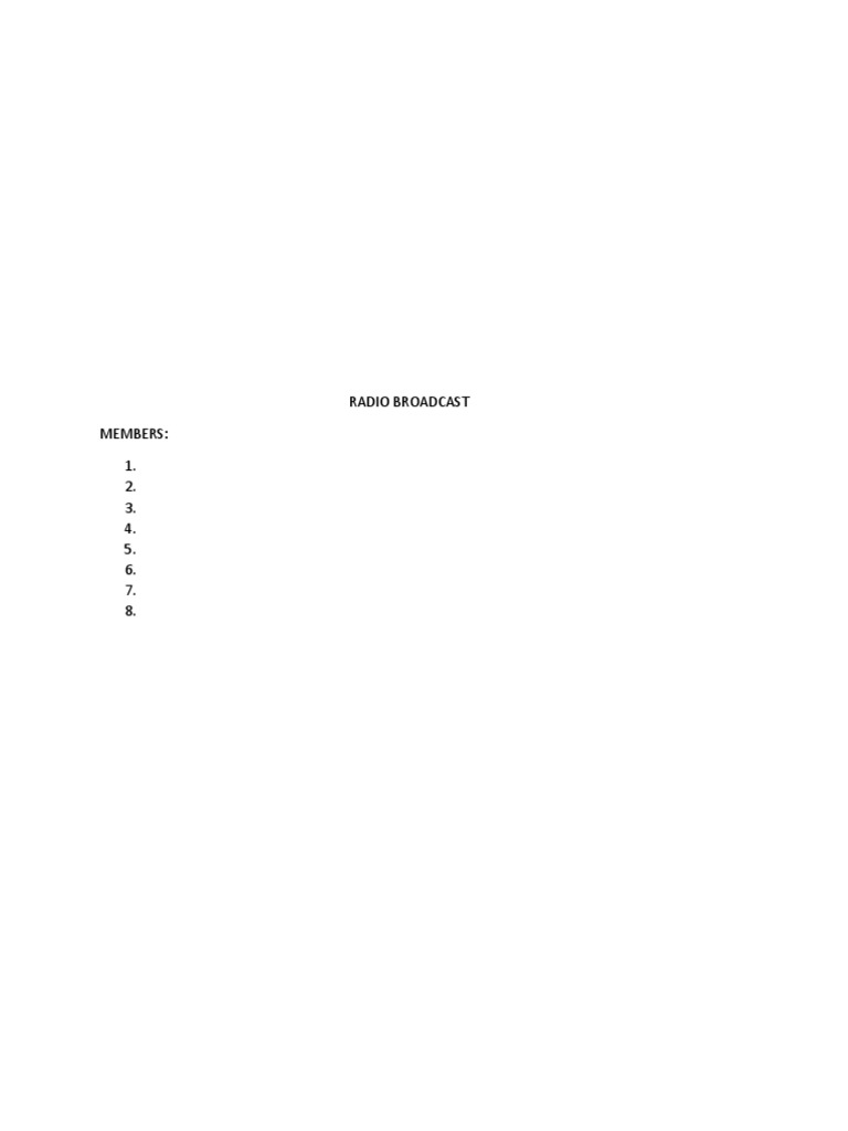 Filipino - Radio - Broadcasting - Script Final | PDF