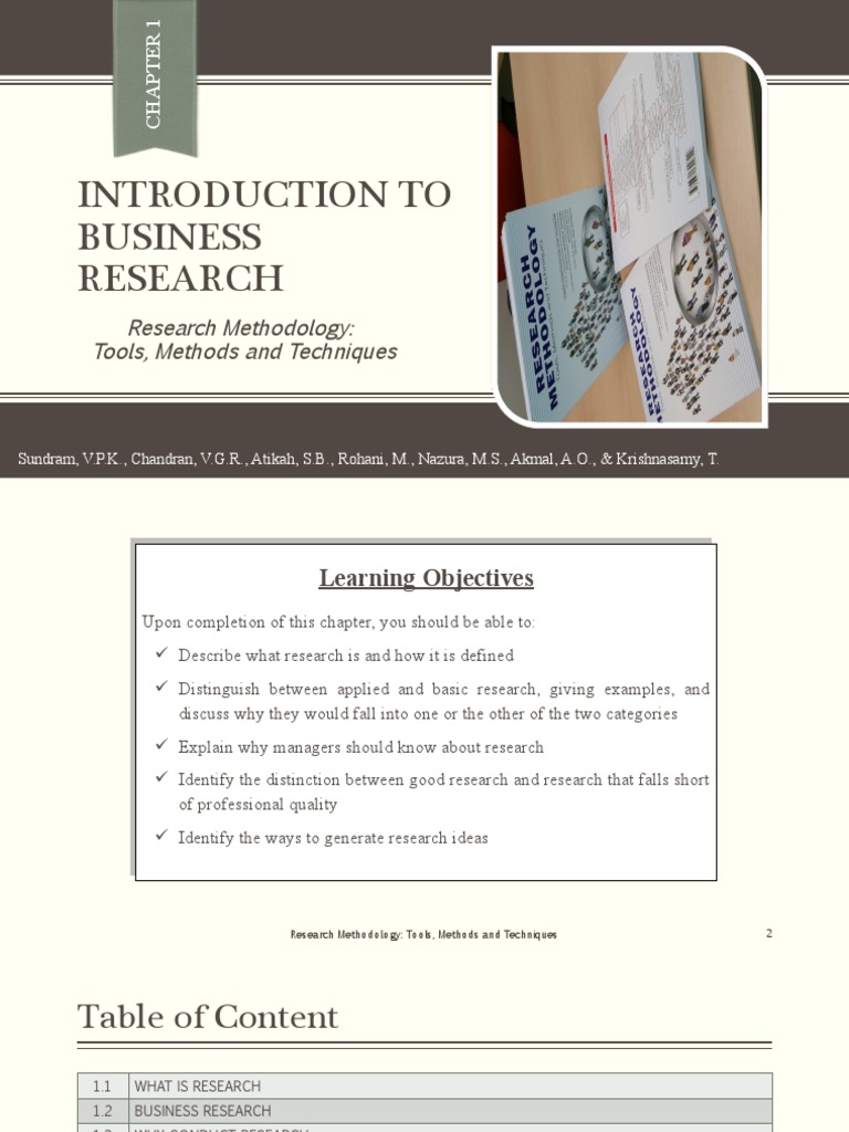 C1 - Introduction To Business Research | PDF | Quantitative Research ...