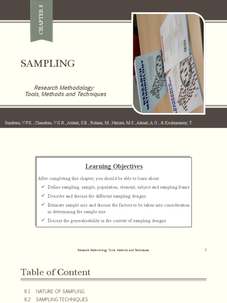 Sampling: Research Methodology: Tools, Methods and Techniques | PDF ...