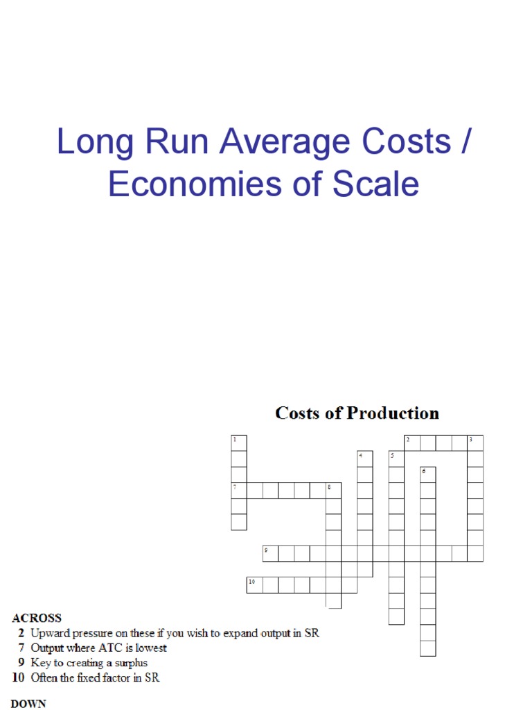 Long Run Average Costs / Economies of Scale | PDF | Economies Of Scale ...