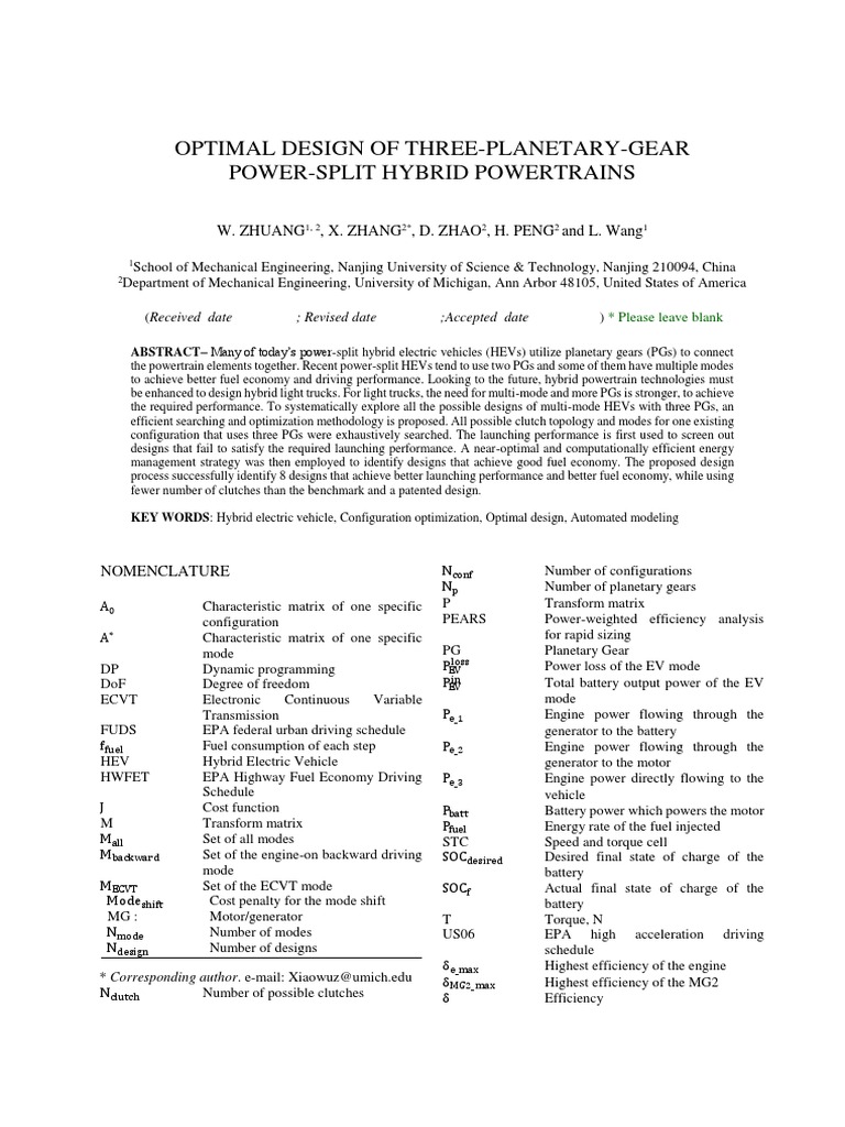 Optimal Three-Planetary-Gear Power-Split Hybrid Powertrain Designs for ...