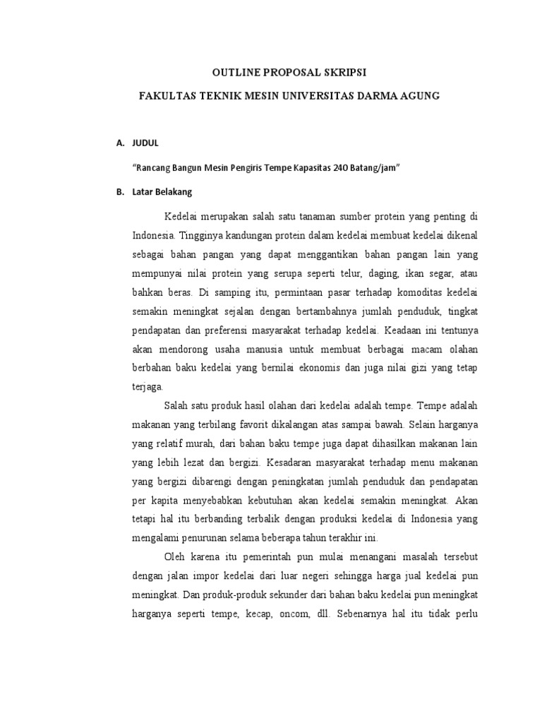 Outline Proposal Skripsi | PDF