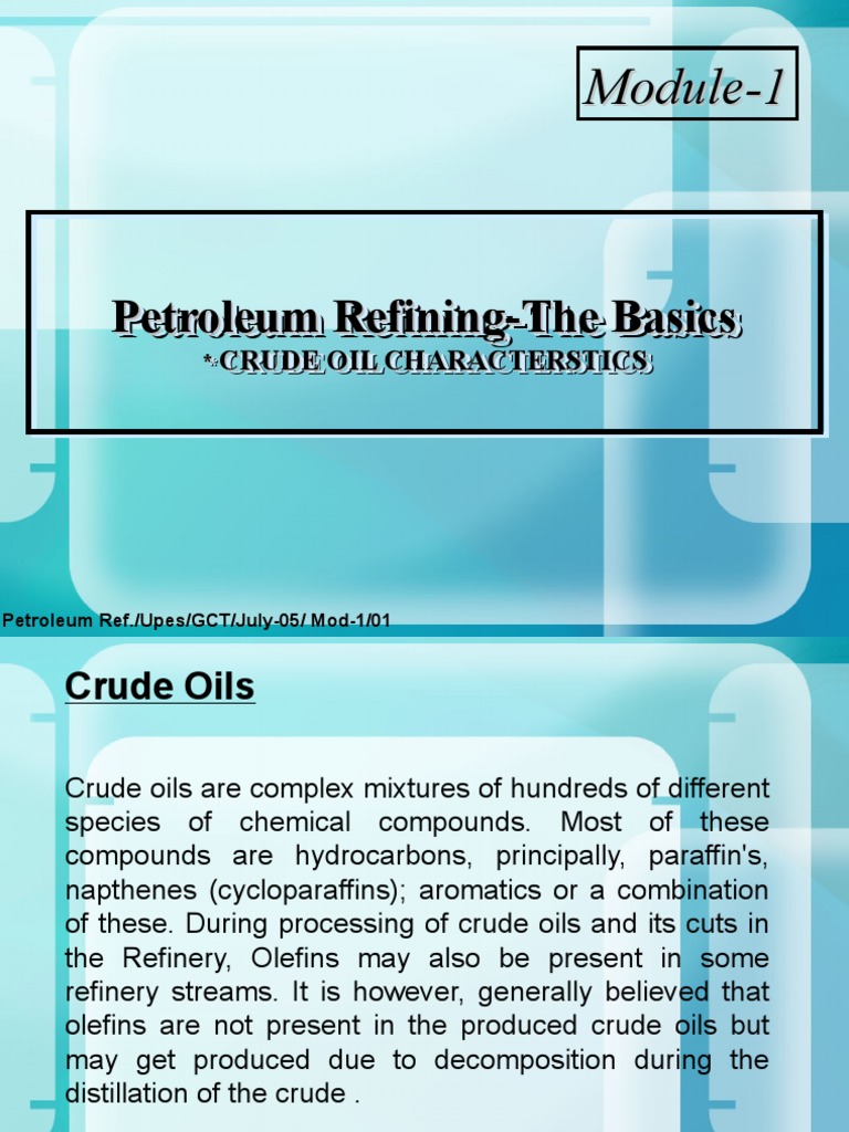 Petroleum Refining-The Basics Petroleum Refining-The Basics | PDF ...