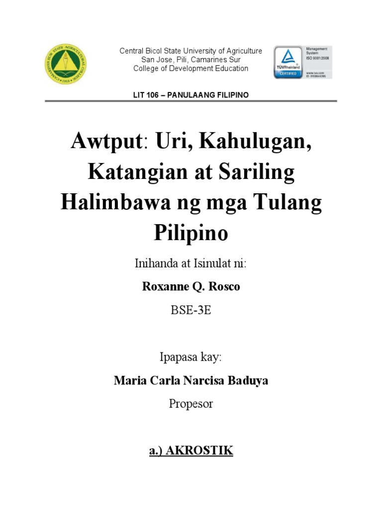 Sariling Katha NG Mga Sinaunang Tula | PDF