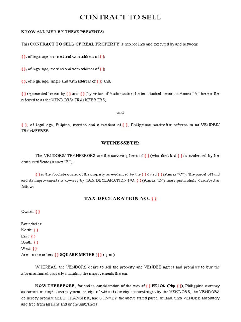 Contract To Sell: Witnesseth | PDF | Deed | Natural Resources Law