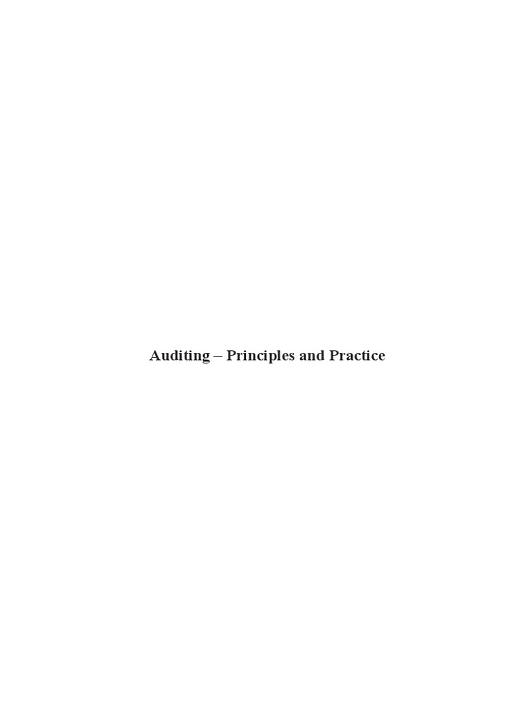 Auditing - Principles and Practice PDF | PDF | Financial Audit | Audit