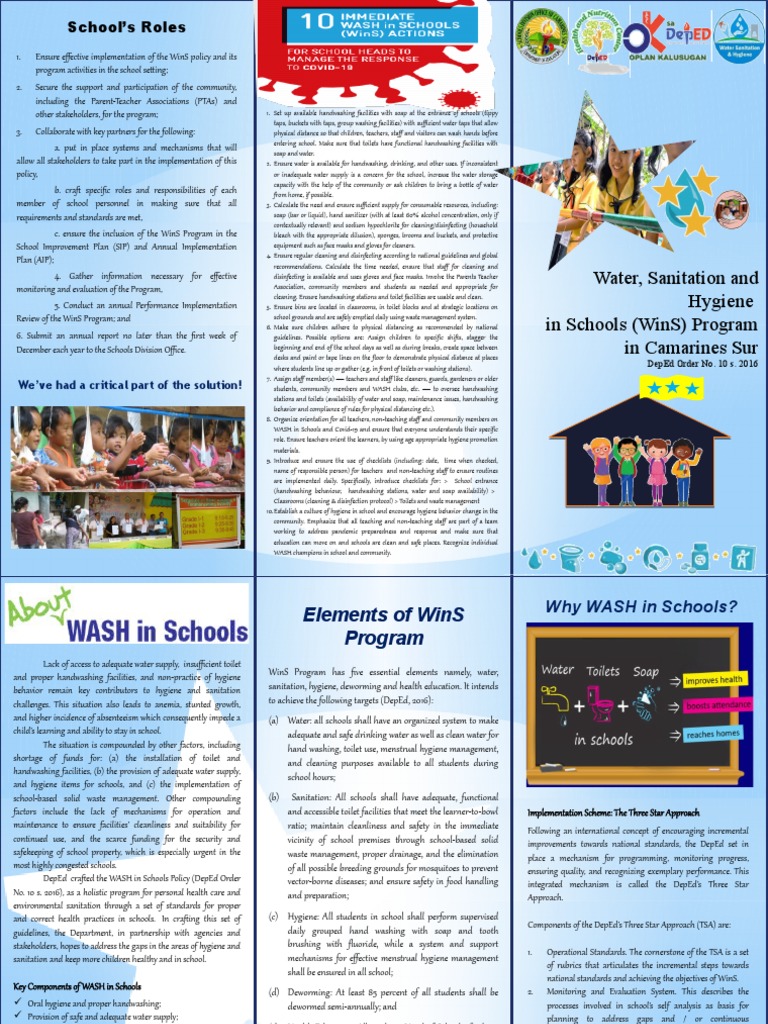 Water, Sanitation and Hygiene in Schools (Wins) Program in Camarines Sur | Download Free PDF ...