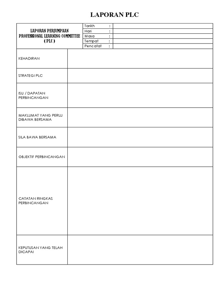 Contoh Laporan PLC PDF | PDF