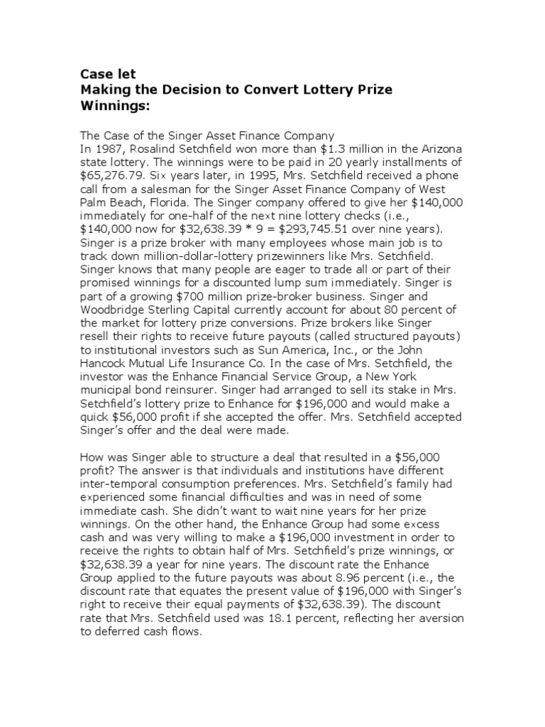 Case Let | PDF | Discounting | Present Value