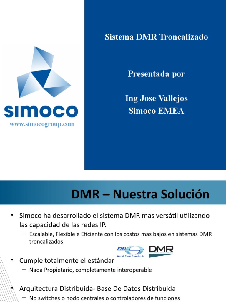 SIMOCO - Sistema DMR - Apps | PDF | protocolo de Iniciacion de Sesion | Bases de datos