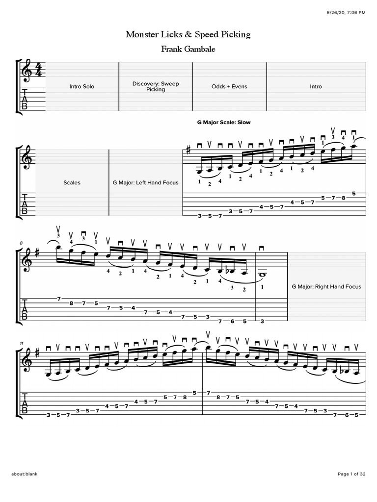 Frank Gambale - Speed Picking | PDF