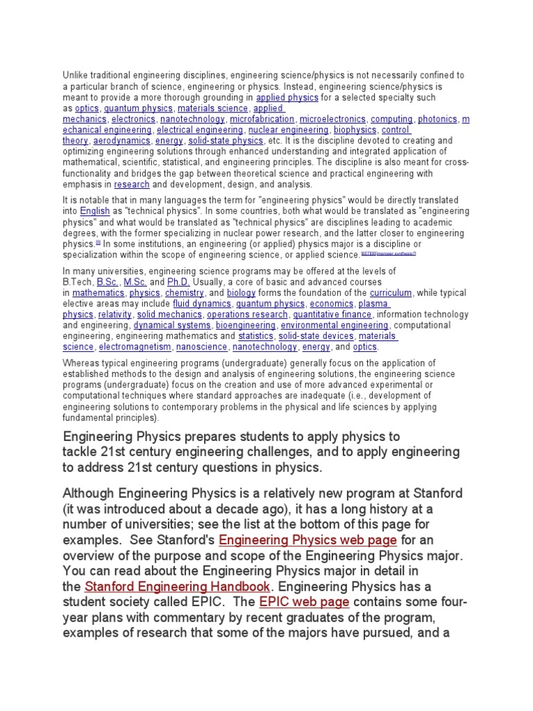 Engineering Physics Web Page: Improper Synthesis? | PDF | Inquiry | Physics