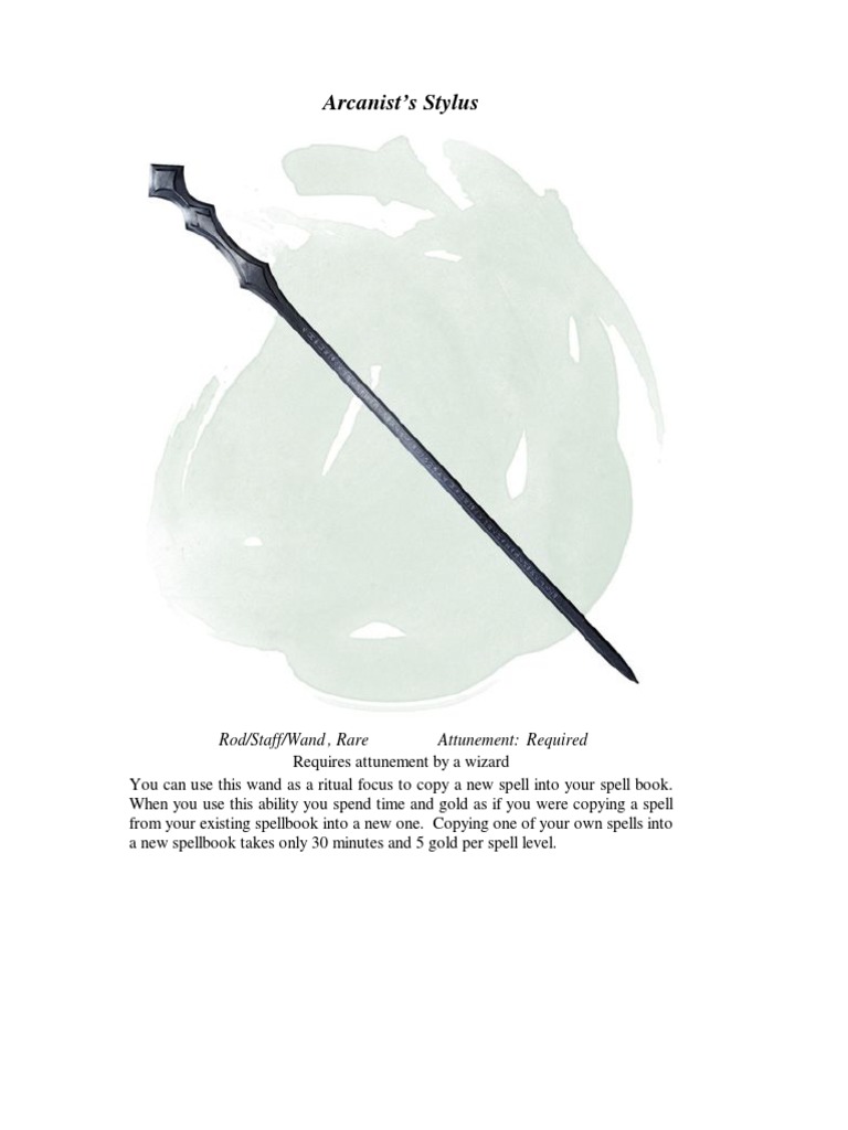 D&D Rare Wands and Staves Overview | PDF | Dungeons & Dragons | D20 System