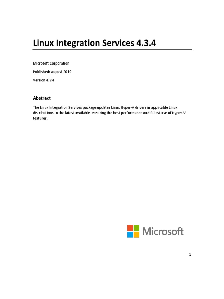 Linux Integration Services v4-3-4 | PDF | Hyper V | Linux