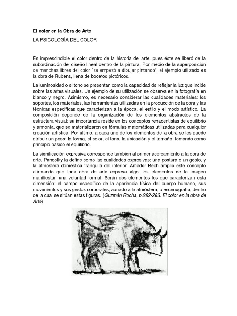 El Color en La Obra de Arte | PDF | Composición (artes visuales) | Color