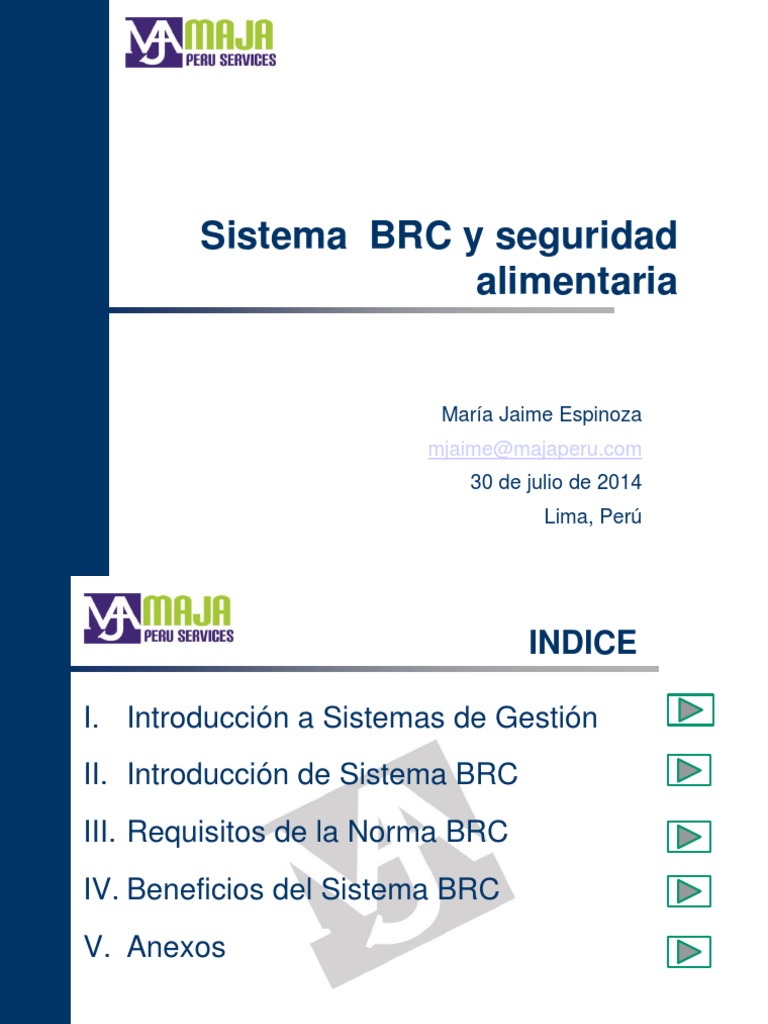 21sistema BRC y Seguridad Alimentaria | Descargar gratis PDF | Análisis de Riesgo y Puntos ...