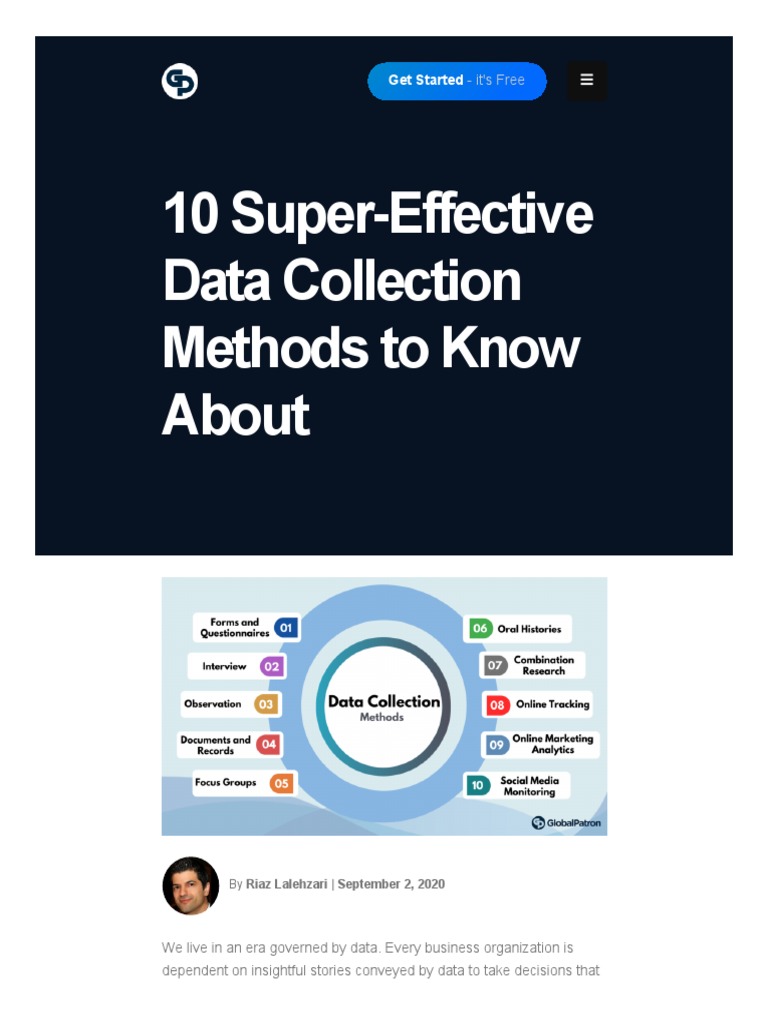 10 Super Effective Data Collection Methods To Know About Pdf Focus